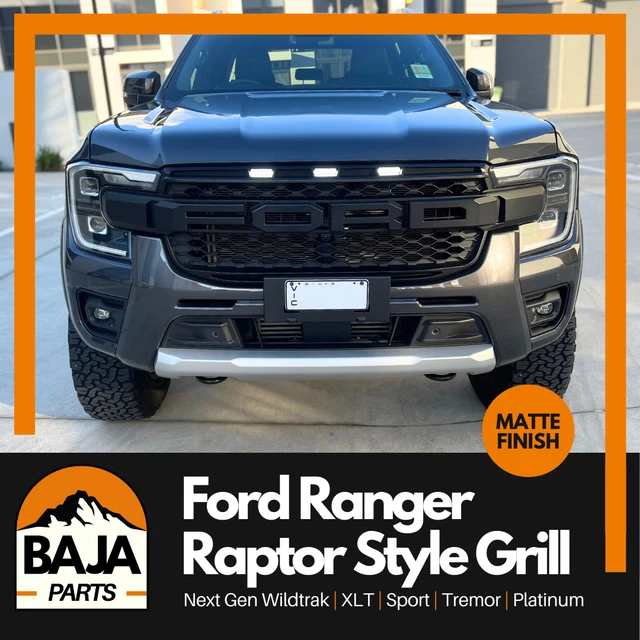 FORD RANGER RAPTOR Grill Matte Finish Next Gen 2022+ Wildtrak XLT Sport ...