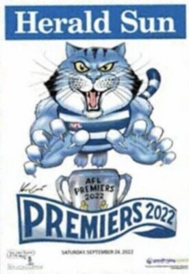 GEELONG CATS 2022 Afl Premiers Poster Mark Knight Herald Sun Weg ...