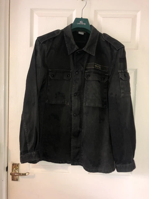 OASIS BAND JACKET Rare Noel Liam Gallagher Overshirt Military Style ...