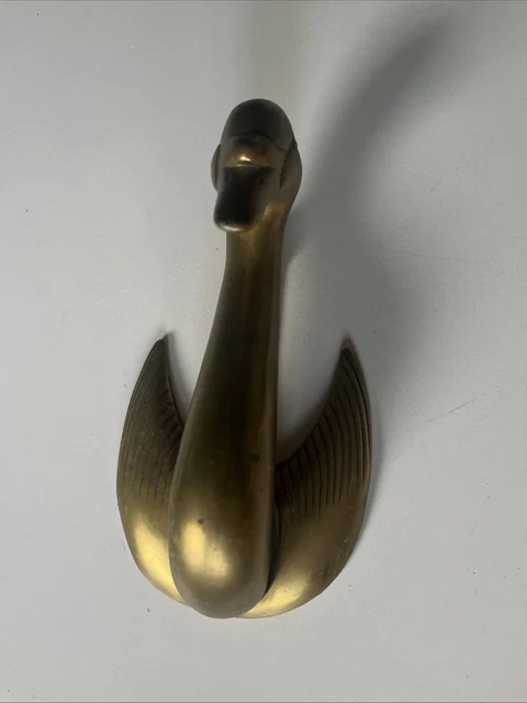 VINTAGE BRASS SWAN Door Knocker 19cm £29.00 - PicClick UK