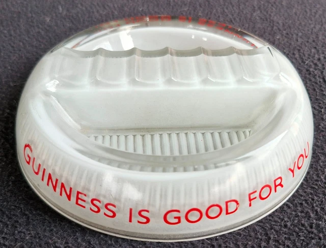 VINTAGE GUINNESS IS Good For You Glass Ashtray £16.31 - PicClick UK
