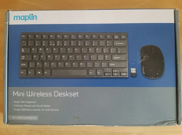 MAPLIN MINI WIRELESS Keyboard and Mouse Deskset N69JX £8.33 - PicClick UK