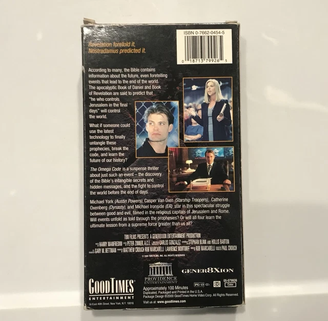🍿THE OMEGA CODE (VHS, 📼2000) Casper Van Dien Michael York PG-13 $11.11 ...