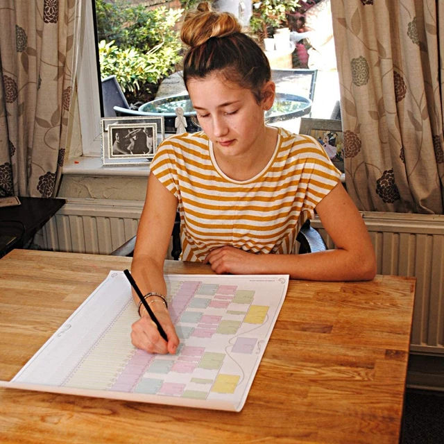 FAMILY TREE CHART; Compact 8 Generation Pedigree Chart 120g Paper ...