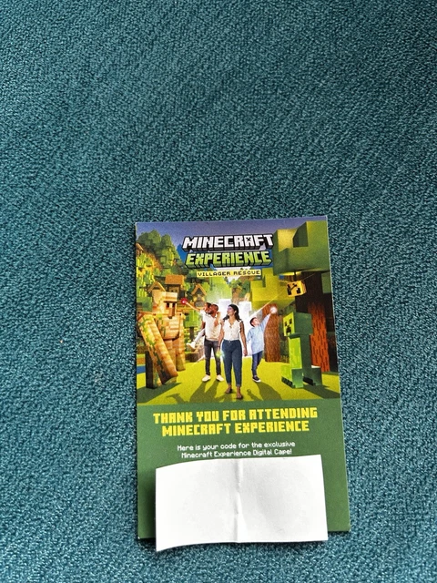 MINECRAFT EXPERIENCE CAPE Code Official Merchandise London 2025 + Bag £ ...