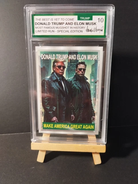 DONALD TRUMP ELON Musk Matrix Style Trading Card 2024 President Of The ...