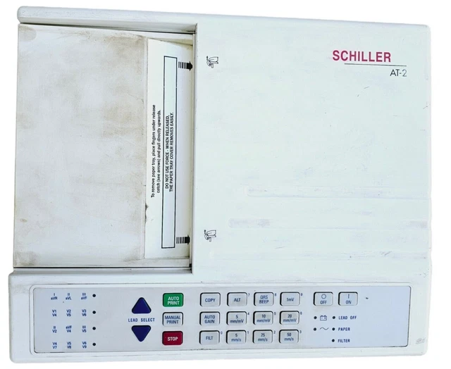 SCHILLER AT-2 ECG Interprétif Ecg Moniteur Patient Machine Cardiovit ...