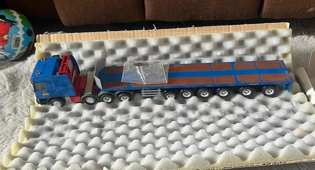 CONRAD MODEL TRUCKS 1:50 scale Mercedes Schmidbauer multiwheel trailer ...