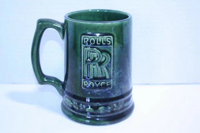VINTAGE 1960`S BEAUCEWARE Rolls Royce RR Beer Stein Art Pottery Mug 5 ...