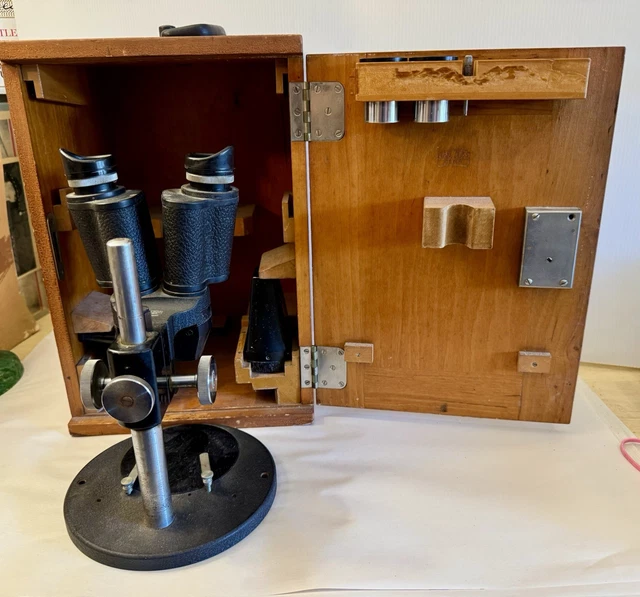 RARE VINTAGE C Zeiss Stereo Dissecting Microscope, 1930's Objectives ...