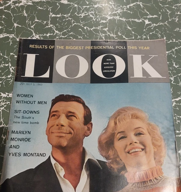 RARE LOOK MAGAZINE 5th JULY 1960 Marilyn Monroe Cover/Race Protests ...
