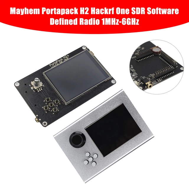 MAYHEM PORTAPACK H2 Hackrf One SDR Radio définie par logiciel 1 MHz-6 ...