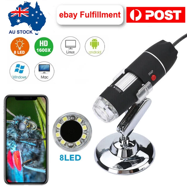 USB DIGITAL MICROSCOPE HD Industrial Electronic Desktop Magnifier ...