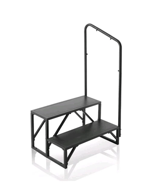 VEVOR RV STEPS 2-Step RV Stairs 440 LBS Handrail Carbon Steel RV ...