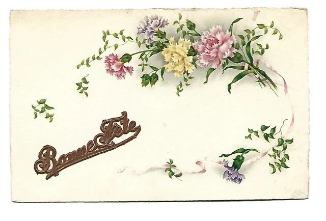 FANCY CARD ILLUSTRATION Flowers Good Party $1.07 - PicClick