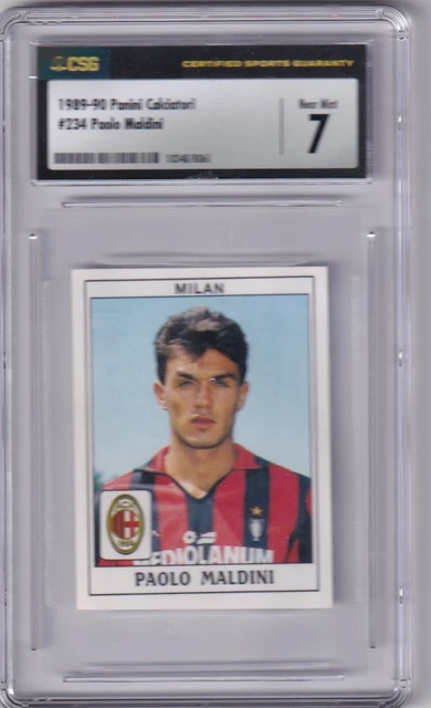 PANINI 1989-90 CALCIATORI Sticker Numéro 234 Paolo Maldini Csg 7 EUR 56,46 - PicClick FR