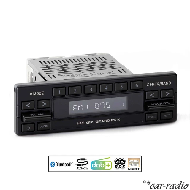 RETROSOUND GRAND PRIX Bluetooth Radio DAB+ Retro Autoradio AUX MP3 ...
