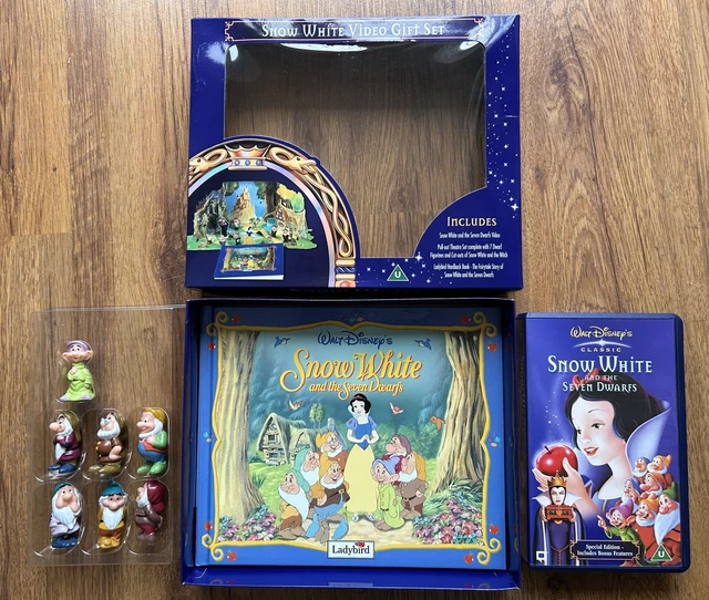SNOW WHITE VHS Video Gift Set- Collectors Edition With Book & Figures ...