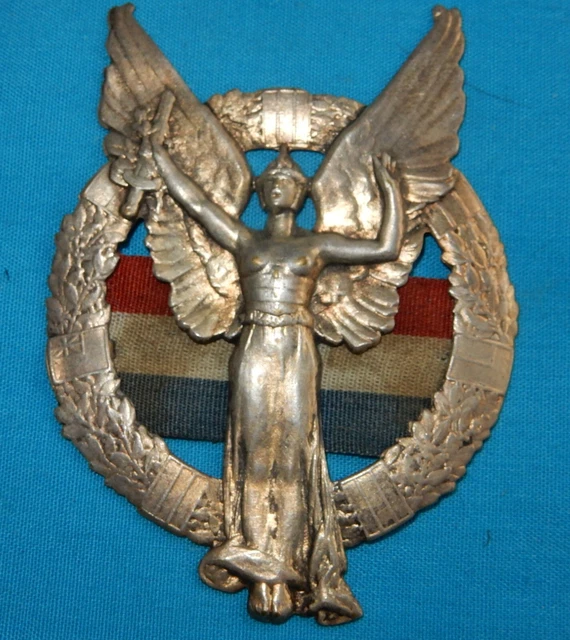 WW1 FRENCH FUNDRAISING Medal Badge Military Winged Victory Victoire ...