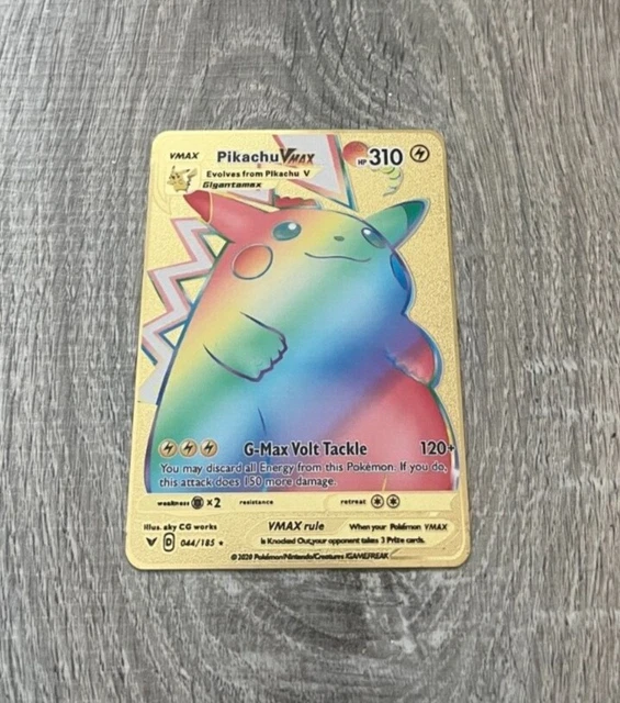PIKACHU VMAX RAINBOW Rare Gold Metal Collectibles Pokemon Card EUR 4,75 ...