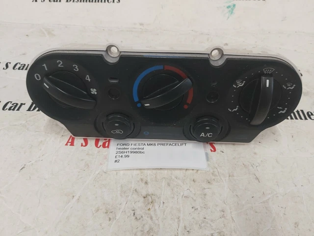 FORD FIESTA MK6 pre facelift heater control panel 2s6h19980bc #2 jyf9 £ ...