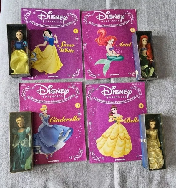 4 X DEAGOSTINI Disney Princess Porcelain Doll And Magazines, Free UK ...