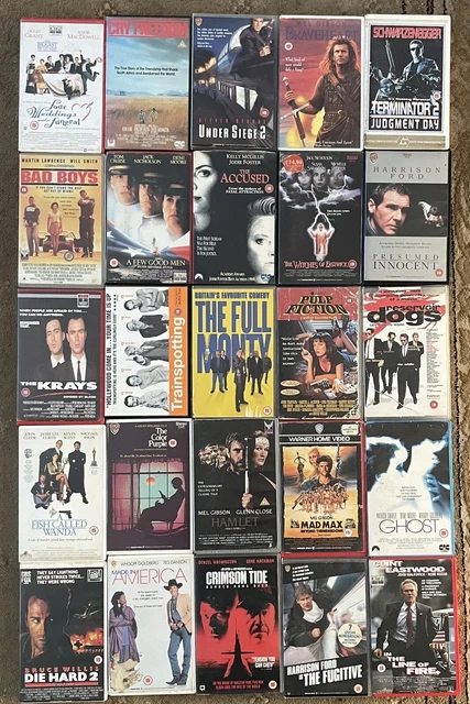 JOB LOT VHS Videos X 25 Classic/Retro Titles Ex-rental Big Cases £42.41 ...