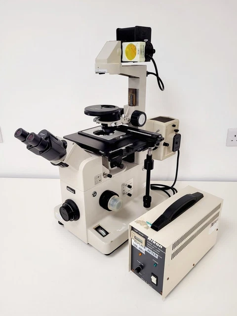NIKON DIAPHOT-TDM INVERTED Phase Contrast Fluorescence Microscope 4 x ...