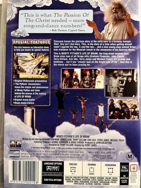 MONTY PYTHON'S LIFE OF BRIAN DVD 1979 Graham Chapman John Cleese Eric ...
