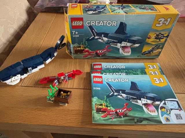 LEGO CREATOR 3IN1 Deep Sea Creatures Shark Toy Set 31088 £10.78 ...