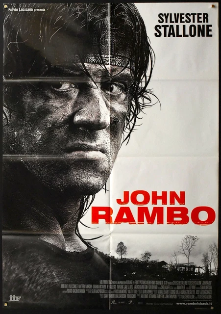 JOHN RAMBO SYLVESTER Stallone ORIGINAL MANIFESTO 2F POSTER POSTERS 2008 £19.49 - PicClick UK