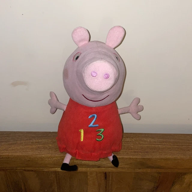 PEPPA PIG TALKING Soft Toy Plush 123 Red Dress Working 15" £6.50 ...