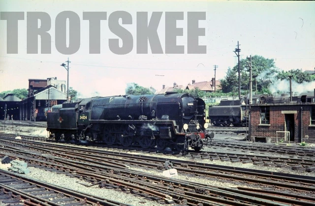 35MM SLIDE BR British Railway Steam Loco 34024 Class WCBB 1967 Original ...