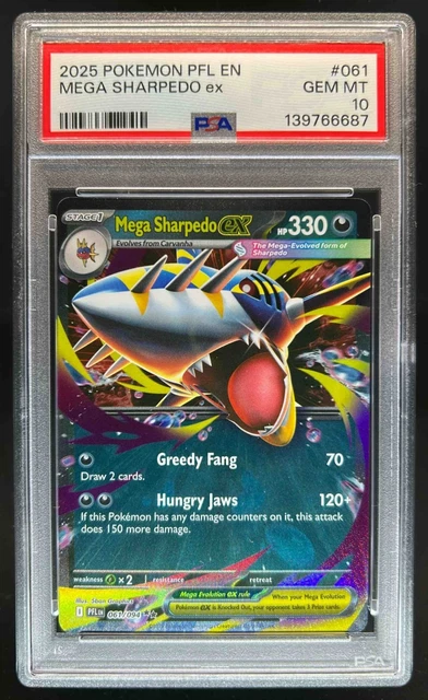 2025 POKEMON PHANTASMAL Flames Mega Sharpedo ex Double Rare #061/094 ...
