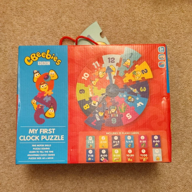 CBEEBIES GIANT CLOCK Floor Jigsaw Puzzle Kids Learn to Tell Time 3 ...