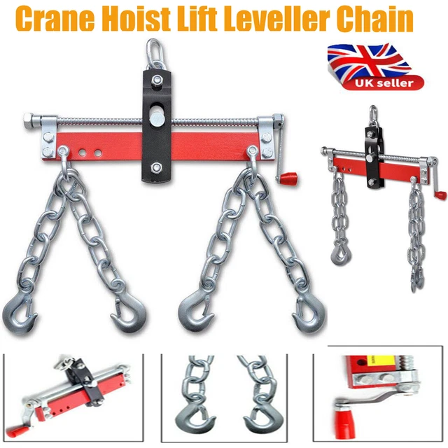 HEAVY DUTY ENGINE Crane Hoist Lift Leveller Chain Load Garage Loading ...