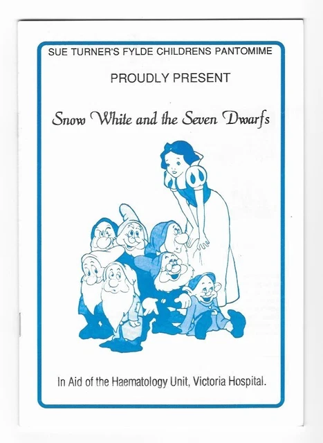 SNOW WHITE GRAND Theatre Blackpool 1991 Sue Turner's Fylde Childrens ...