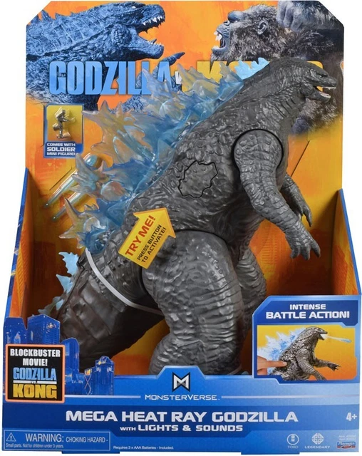 MONSTERVERSE GODZILLA VS Kong Figures - Mega Heat Ray Godzilla w/Lights ...