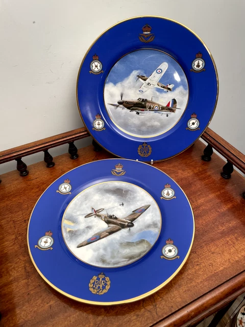 ROYAL WORCESTER LIMITED Edition Raf Spitfire Hurricane Plates, Both No ...