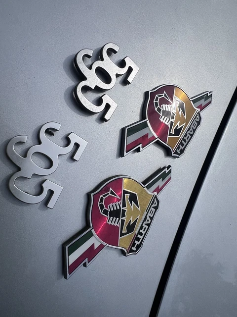 GENUINE OEM FIAT 500 Abarth 595 Rear Quarter Badges For Turismo ...