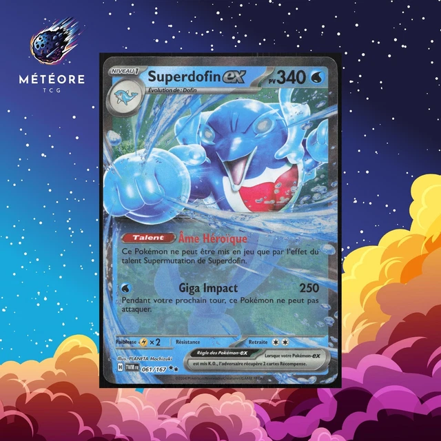 CARTE POKÉMON SUPERDOFIN Ex 061/167 Écarlate et Violet Mascarade Crépusculaire EUR 4,50 ...