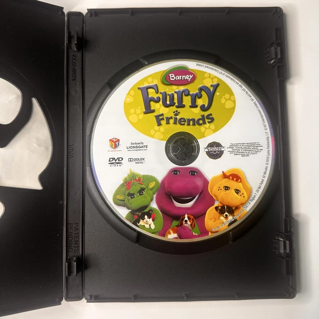 BARNEY FURRY FRIENDS DVD Out Of Print Kids Show 2010 Vintage Learning 3 ...