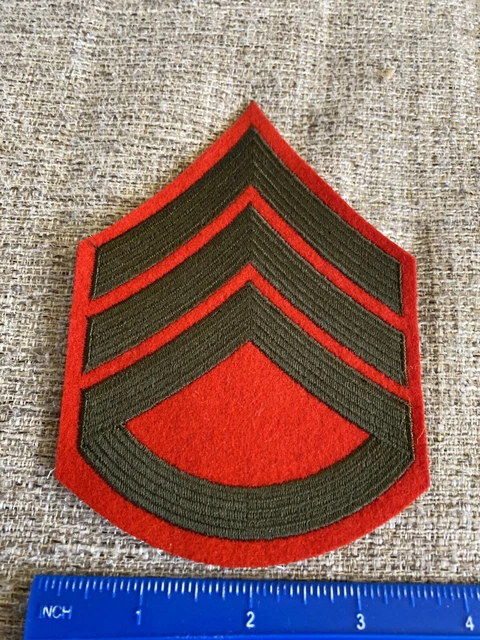 STAFF SERGEANT USMC Red Green Enlisted Rank Patch INV15130 $2.99 - PicClick