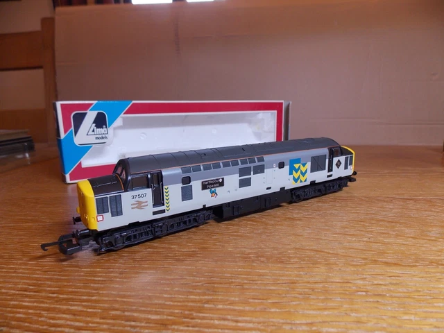 LIMA CLASS 37 DIESEL LOCO No 37507 HARTLEPOOL PIPE MILL Grey Livery. OO ...