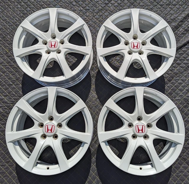 HONDA JDM GENUINE Civic Type R FD2 Wheels 18×7.5J offset60 White ...