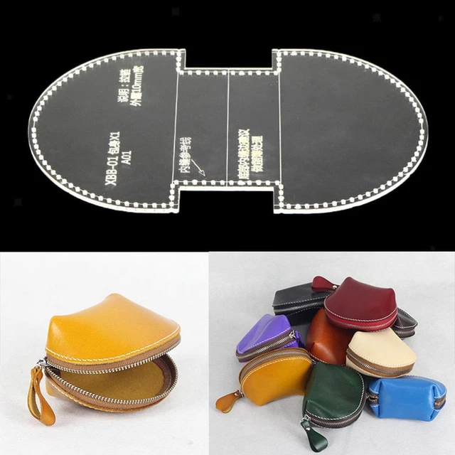 COIN WALLET TEMPLATE Acrylic Stencil Template Sewing Leathercraft £6.35 ...