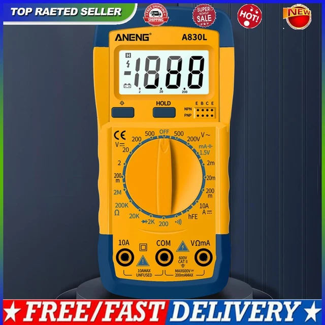 A830L DIGITAL MULTIMETER Voltmeter Ammeter Multi Tester Buzzer ...
