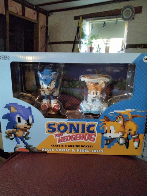 SONIC THE HEDGEHOG Classic Figurine Boxset Pixel Sonic & Pixel Tails £ ...