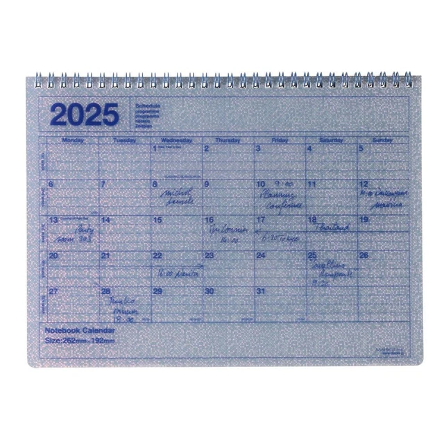 NOTEBOOK 2025 SCHEDULE Book Starting January 2025 Monthly B5 Notebook ...