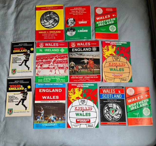 BRITISH HOME INTERNATIONAL Football Programme Bundle. Various Years ...